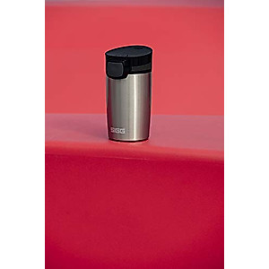SIGG - Insulated Coffee Cup - Travel Mug Miracle Brushed - Hot & Cold - Leakproof - BPA Free - 18/8 Stainless Steel - Silver - 9 Oz