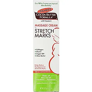 Palmer's Cocoa Butter Formula Massage Cream for Stretch Marks and Pregnancy Skin Care, 4.4 Ounces (Pack of 2)