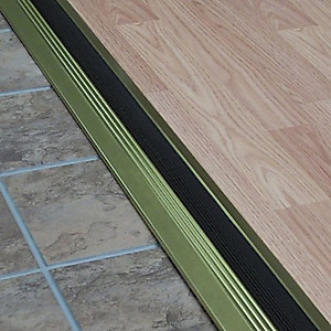 Anodized Brite Gold Deluxe Low Threshold with Vinyl Seal - MD Building Products 09159
