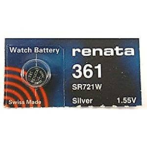 Renata Single Watch Battery Swiss Made 361 or SR721SW or AG11 1.55V (3 Batteries, 361 or SR 721 SW)