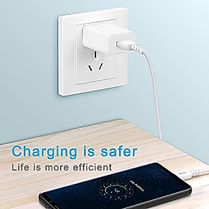 Hrbzo Type C Charger[2.6ft,2-Pack] USB C Cable Compatible with Samsung Galaxy S21 Huawei Mate 40, and More