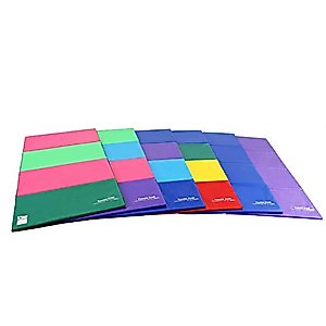Tumbl Trak Gymnastics Folding Tumbling Panel Mat, 4ft x 8ft x 1-3/8in, Blueberry (G-824bb)