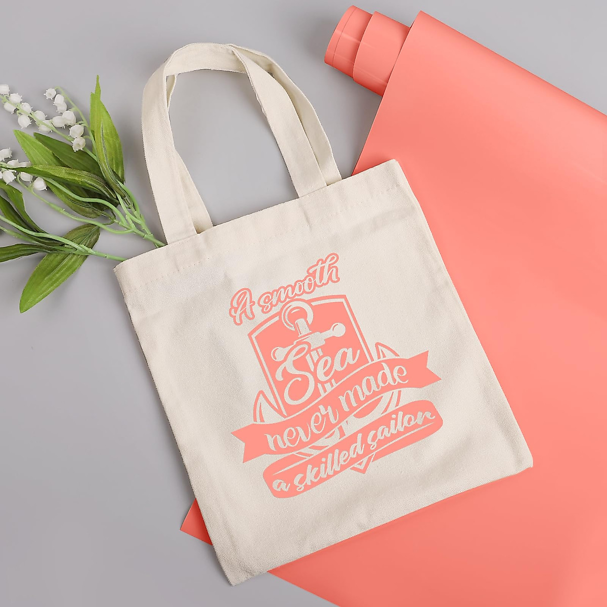 Gatichetta Coral Heat Transfer Vinyl Roll, Peach Iron on HTV 12" x 6FT, Smooth PU HTV for T-Shirts, Fabris, DIY Designs