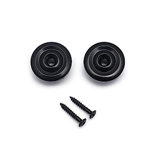 Metallor Bass Guitar String Trees String Retainer Guides for Bass Guitar Parts Replacement Pack of 2pcs with Mounting Screws Black