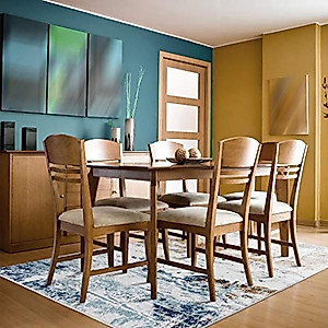 LUXE WEAVERS Modern Coastal Contemporary Area Rug 1090 Blue 8x10 Carpet