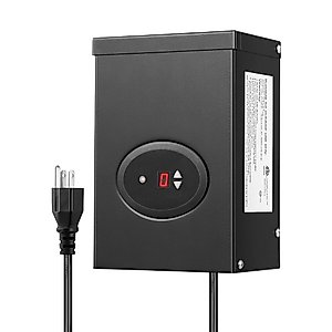 DEWENWILS Low Voltage Landscape Transformer 300W, Outdoor Weatherproof Transformer with Timer and Photocell Sensor, 120V AC to 12V AC for LED Lighting, Spotlight, Pathway Light, ETL Listed