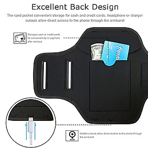 iPhone 13 Mini, 12 Mini Armband, JEMACHE Water Resistant Gym Workouts Running Phone Arm Band for iPhone 13Mini, 12Mini (Black)