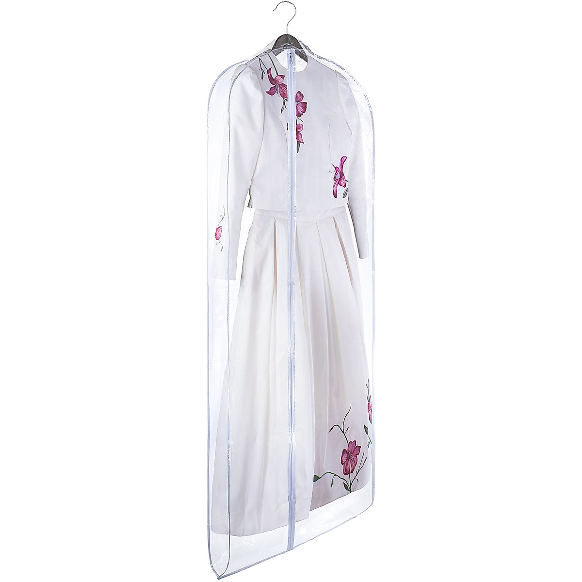 Handy Laundry Clear Vinyl Gown Bag - Protect Your Clothing While Traveling and Dust Free While Hanging in Your Closet. Ideal for Coats, Suits, Dresses or Gowns - Set of 2 (24 X 65 Inches)
