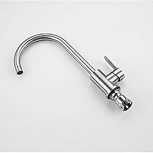 Kitchen Sink Faucet Mix The Faucet for Single Handle Hot and Cold 304 Stainless Steel Kitchen & Bath Fixtures Faucet Brushed Nickel Finished