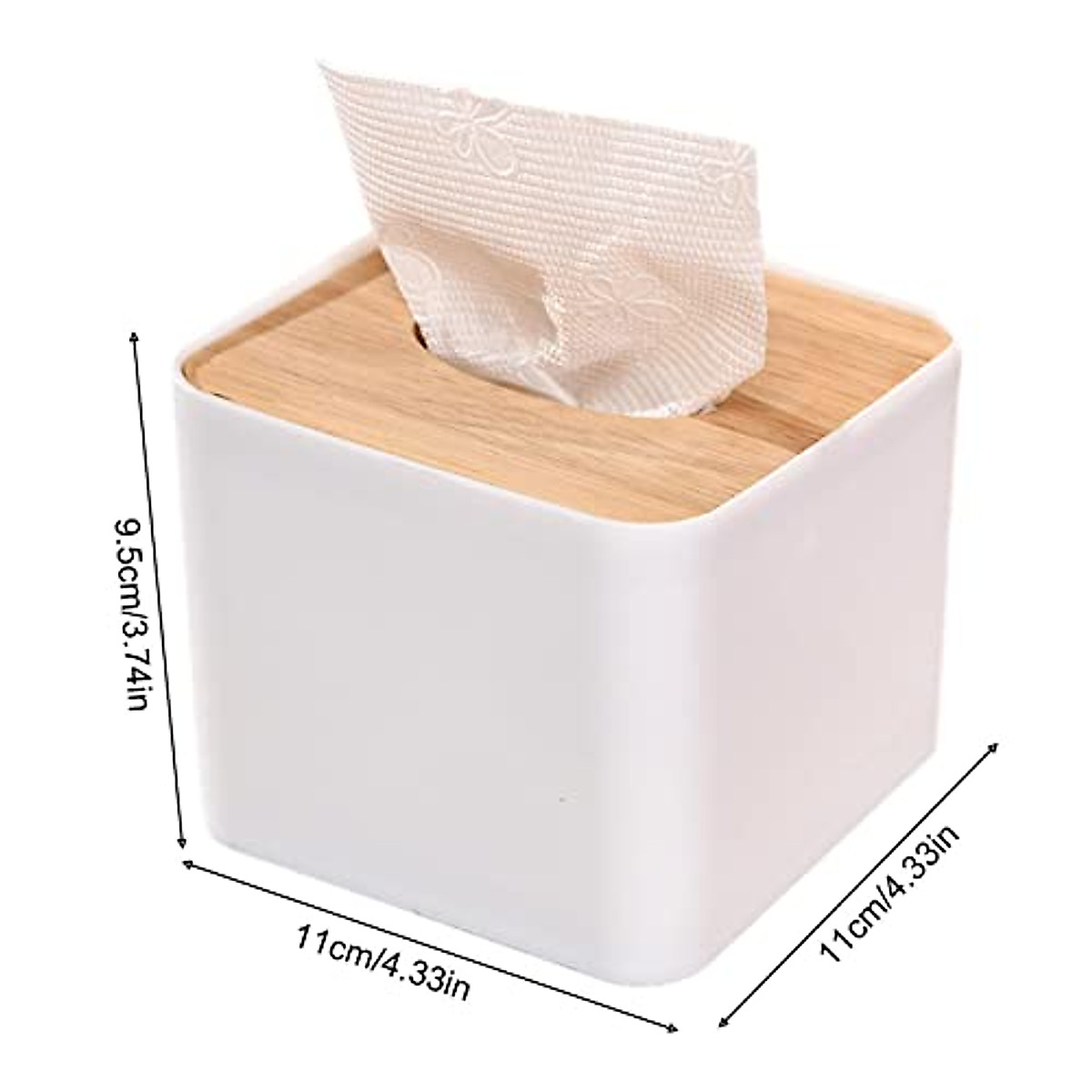 Hondony Home Tissue Paper Dispenser | Tissue Paper Holder Tissue Box Containers with Arc Opening | Removable Tissue Dispenser, Kitchen, Living Room, Bedroom, Bathroom