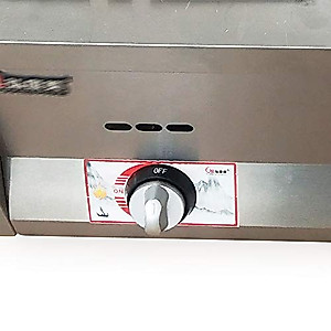 3 Pan 6L Pans Gas Deep Fryer Countertop, Commercial Food Warmer Heater Stainless Steel Buffet Countertop Heating Pot Steamer Soup Warmer for Catering and Restaurant