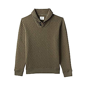 Billy Reid Men's Diamond Quilt Shawl, Dark Navy, Large