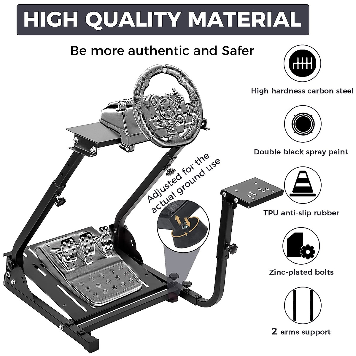 Hottoby G920 Steering Wheel Stand Fit for Logitech G25 G27 G29 G923,Tilt-Adjustable Racing Simulator Cockpit, Shifter Mount Pro,Not Included Wheel and Pedals