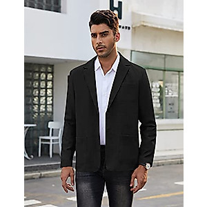 Men Blazer Slim Fit Casual Sports Coats Two Button Dress Blazer Stylish Lightweight Shoulder Pads Suit Jackets Outfits Brown S
