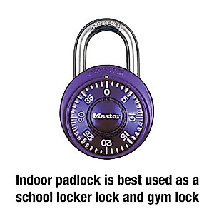 Master Lock 1526D Locker Lock Combination Padlock 1 Pack Purple
