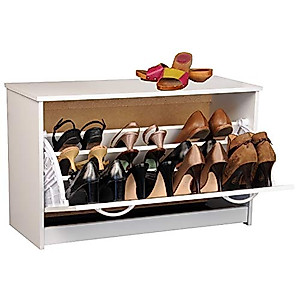Single Shoe Cabinet - White