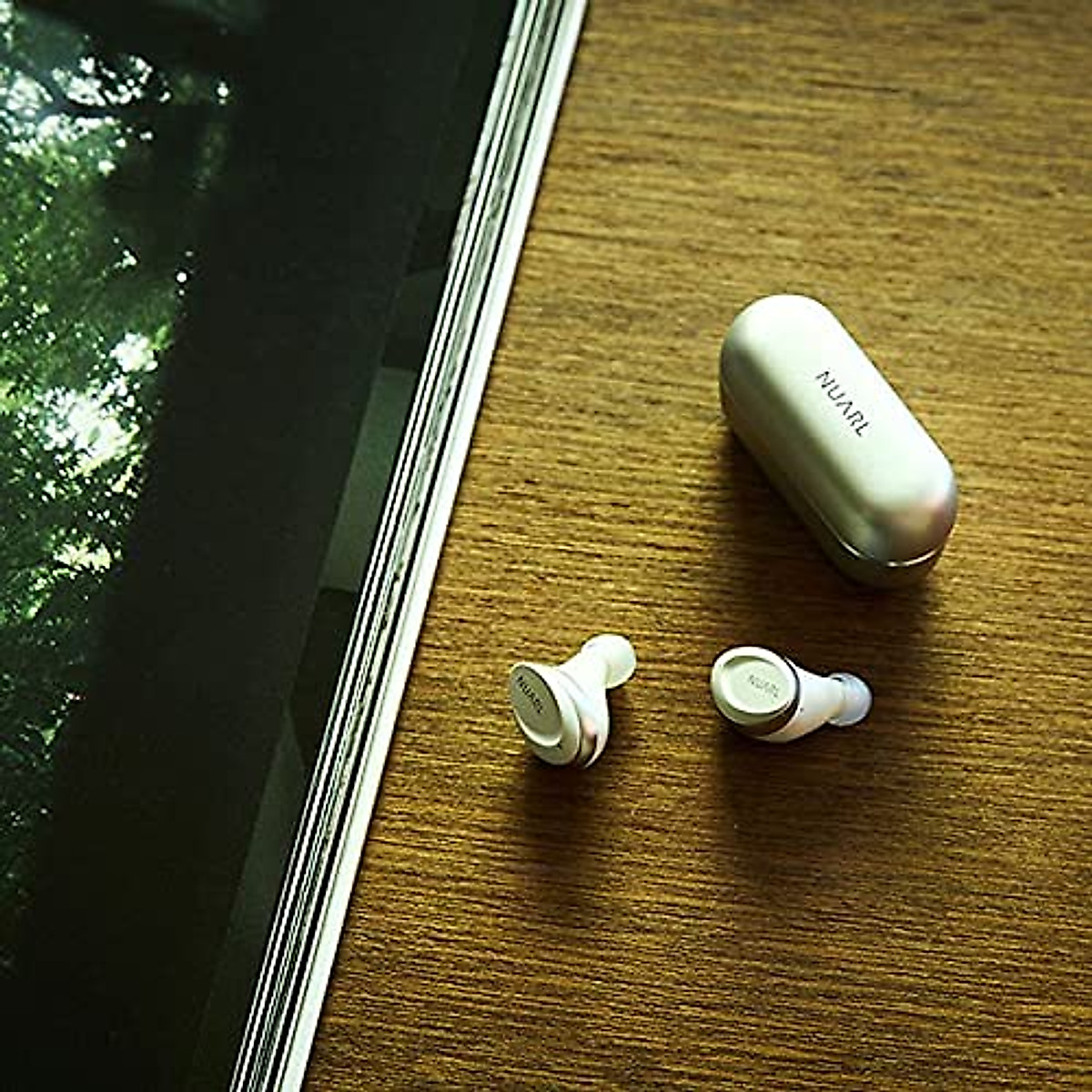 NUARL N6 Mini 2SE Complete Wireless Earphone aptX Compatible IPX7 Waterproof Continuous 8h Playback Bluetooth5.2 (WS(White Silver))