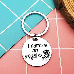 Mom Memorial Baby Gift Miscarriage Memorial Keychain I Carried An Angel Keychain Miscarriage Stillborn Infant Child Loss Memorial Gift Miscarriage Sympathy Gift Jewelry In Memory of Infant Child Gift