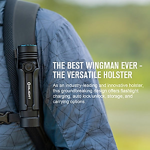 OLIGHT Seeker 4 Pro Rechargeable Flashlights, High Powerful Bright Flashlight 4600 Lumens with USB C Holster, Waterproof for Emergencies, Camping, Searching (Matte Black Cool White)