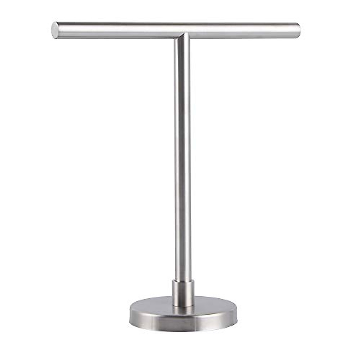 GERZ SUS 304 Stainless Steel Hand Towel Holder Standing Tree Rack for Bathroom Vanities Countertop, Brushed Finish