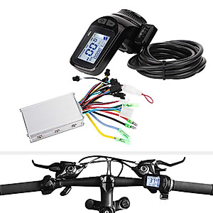 Motor Controller, 36V 350W Waterproof E-Bike Controller Brushless Motor Speed Controller Kit with LCD Panel for E-Bike/Electric Bike/Scooter, Easy to Install