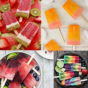 KTOJOY 100 Pcs Craft Sticks Ice Cream Sticks Natural Wood Popsicle Craft Sticks 4.5 inch Length Treat Sticks Ice Pop Sticks for DIY Crafts