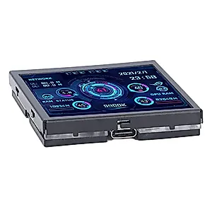 Computer TypeC Secondary Screen Horizontal Vertical Switching Clear Power Saving CPU GPU RAM HDD Data Monitor for Itx Case (Premium)