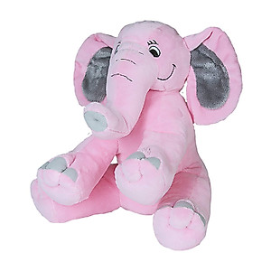 Make Your Own Stuffed Animal Pink Elephant Kit 16"- No Sew - Kit with Cute Backpack!