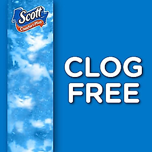 Scott Comfort Plus Toilet Paper, 1-Ply, White, 462 Sheets/Roll, 18 Mega Rolls/Pack (49729)