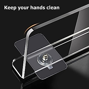 DOITOOL 2Pcs Clear Acrylic Floating Shelf Wall Mount Wall Ledge Shelf Invisible Hanging Storage Shelves Display Organizer Rack for Bookshelf Toys Figure Bathroom Kitchen