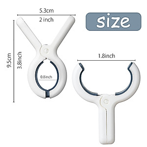 12 Pack Beach Towel Clips with Strong Anti-Rust Springs,Heavy Duty Towel Clips,Plastic Laundry Clothes Pins to Keep Your Towel, Clothes, Blankets to Dry on Clothesline and Hanging Rack (Blue)