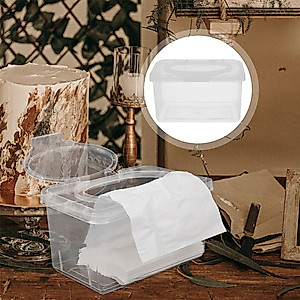 Wet Wipe Dispenser Portable Baby Wipes Dispenser Clear Refillable Tissue Box On- The- Go Wipes Dispenser Baby Wipes Holder for Car Outdoor Bathroom 4Pcs