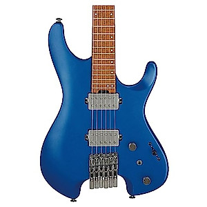Ibanez Q52 Q Standard Headless Electric Guitar, Laser Blue Matte w/Gig Bag