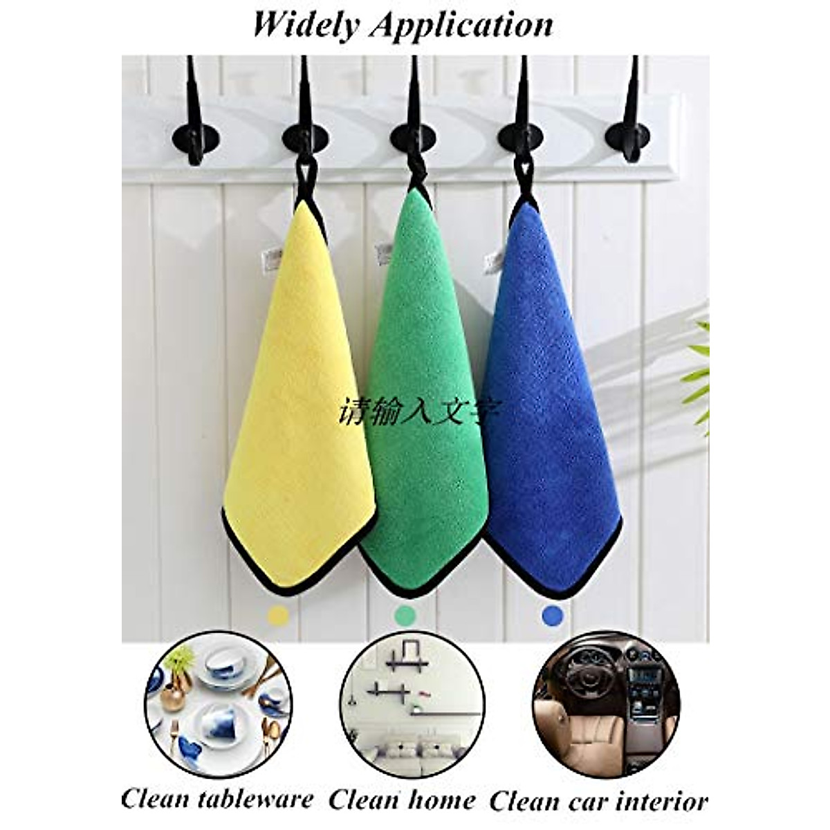 XYZU Microfiber Car Cleaning Towels,Ultrasoft Coral Velvet Drying Towels,Set of 6 Super Absorbent Scratch Free Cloths for Car Polishing Detailing and Home Washing