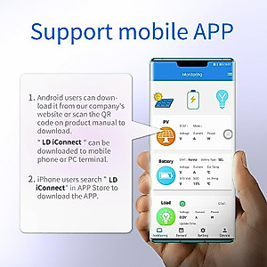 Beleeb Bluetooth MPPT Solar Charge Controller-Solar Panel Regulator fit for Gel Sealed Flooded EFB and Lithium Battery-MPPT 75V 30 amp 12/24 Volt