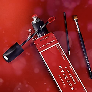 DINNER AT 8, by Kuckian - Sexy Red Lipstick - LONG LASTING - Liquid Velvet Supremé - Cruelty Free, Vegan, Liquid Matte, No Smudge