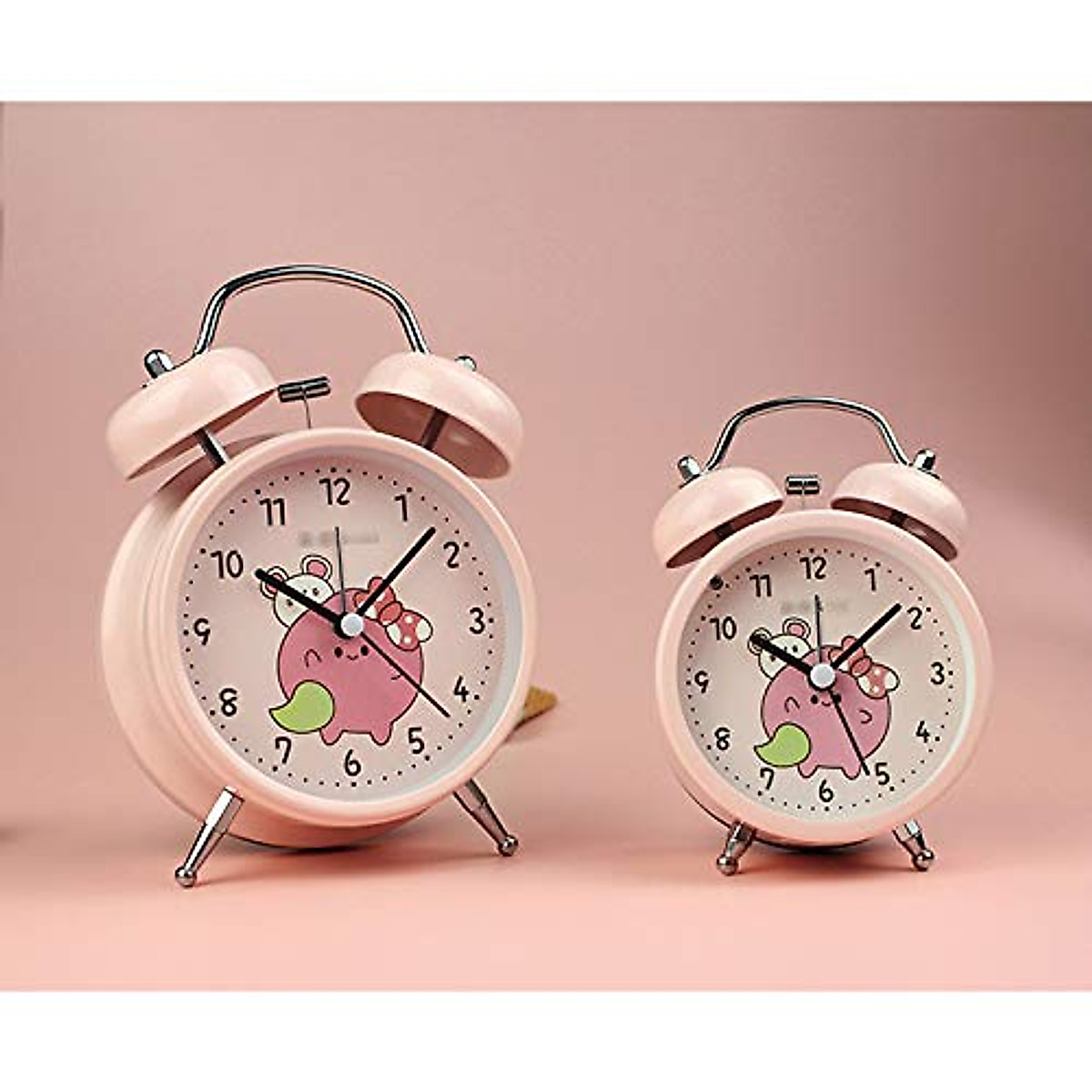 Analog Alarm Clock Twin Bell Alarm Clock for Bedroom with Cute Animal Pattern Modern Small Alarm Clock, Battery Operated Loud Alarm Clock By Fashion Style for Home Office Kids Alarm Clocks ( Color : G
