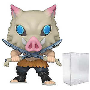 POP Demon Slayer - Inosuke Hashibira Funko Vinyl Figure (Bundled with Compatible Box Protector Case), Multicolor, 3.75 inches