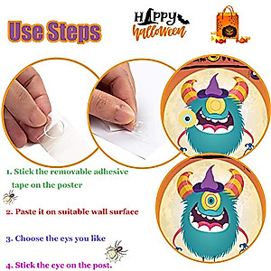 Funnlot Halloween Party Games for Kids Halloween Game Pin The Eye on The Monster Game Halloween Party Favors  Halloween Party Games Activities Halloween Pin The Tail Game