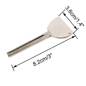 uxcell Stainless Steel Toothpaste Tube Hair Dye Color Key Roller Squeezer Dispenser Silver Tone for Bathroom