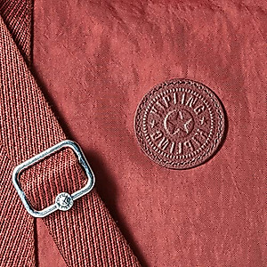 Kipling Women's Asseni Small Tote, Versatile Lightweight Purse, Nylon Shoulder Bag, Dusty Carmine