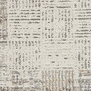 Nourison Elation Modern & Contemporary Ivory Grey 6' x 9' Area-Rug, Easy-Cleaning, Non Shedding, Bed Room, Living Room, Dining Room, Kitchen (6x9)