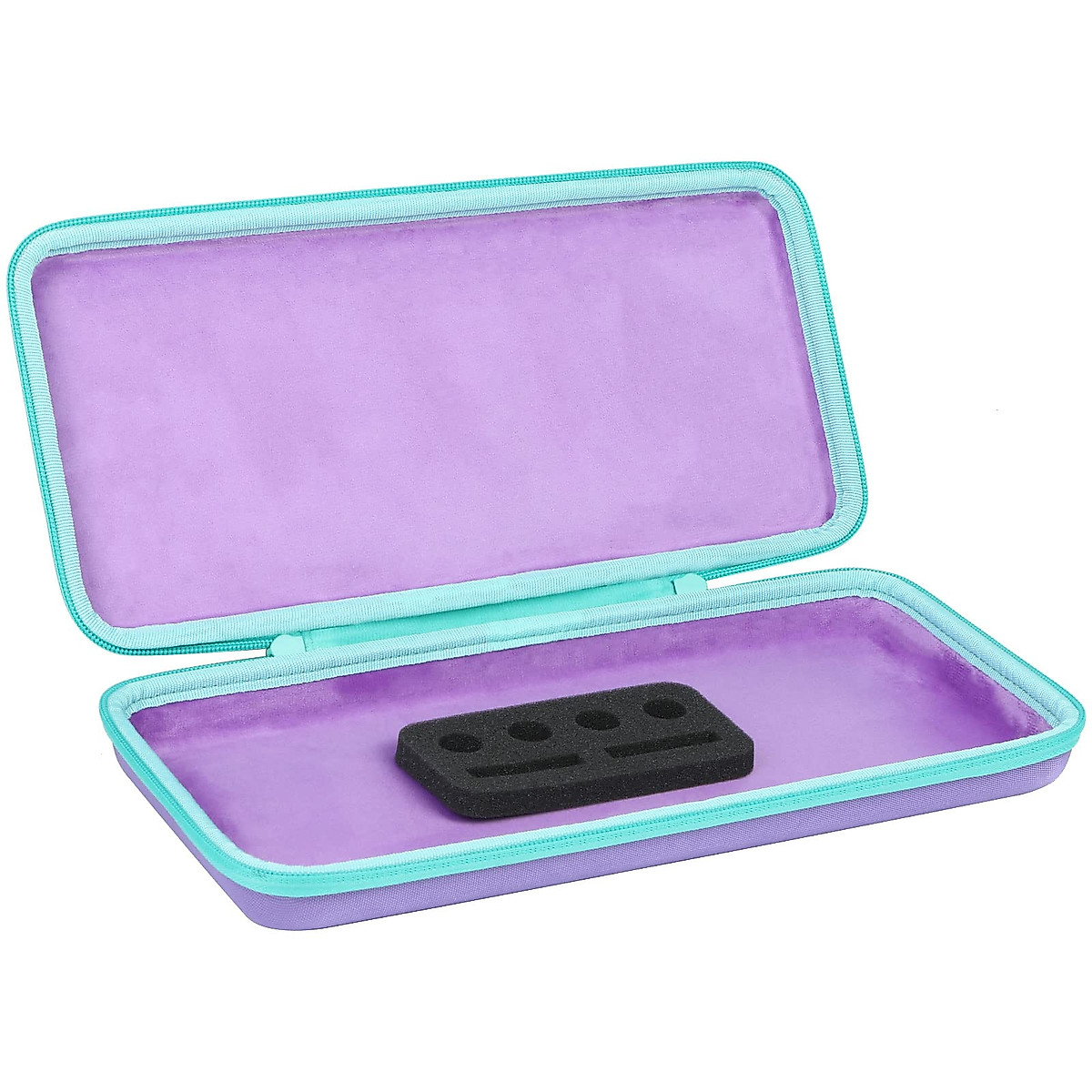 co2CREA Hard Case Replacement for Logitech POP Keys Mechanical Wireless Keyboard, Purple Case + Daydream Mint Zipper