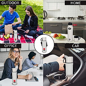 Cello Cup Style Stainless Steel Flask, Silver (Silver, 1 LTR)