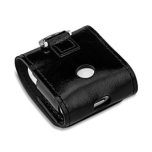 keledes Airpods 1st Generation Case, Airpods Case Cover, Airpods 1 Gen Case,Genuine Leather Protective Case with Keychain Leather Strap for Apple Airpods 1 Case,Vintage Black