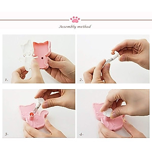 Cat Shape Animal Plunger Cookie Cutters Set, Food Grade Fondant Stamper Set