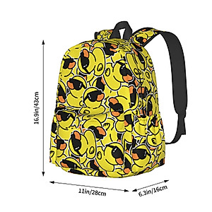 Sunwarshile Duck Pattern Backpack Book Bags Lightweight Casual Laptop Backpacks Travel Daypack For Man Woman