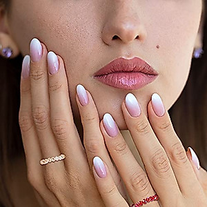 Hicarer 15 Pieces Beaded Elastic Ring Bohemian Beaded Ring Simple Crystal Ring Vintage Handmade Elastic Ring for Women Friendship