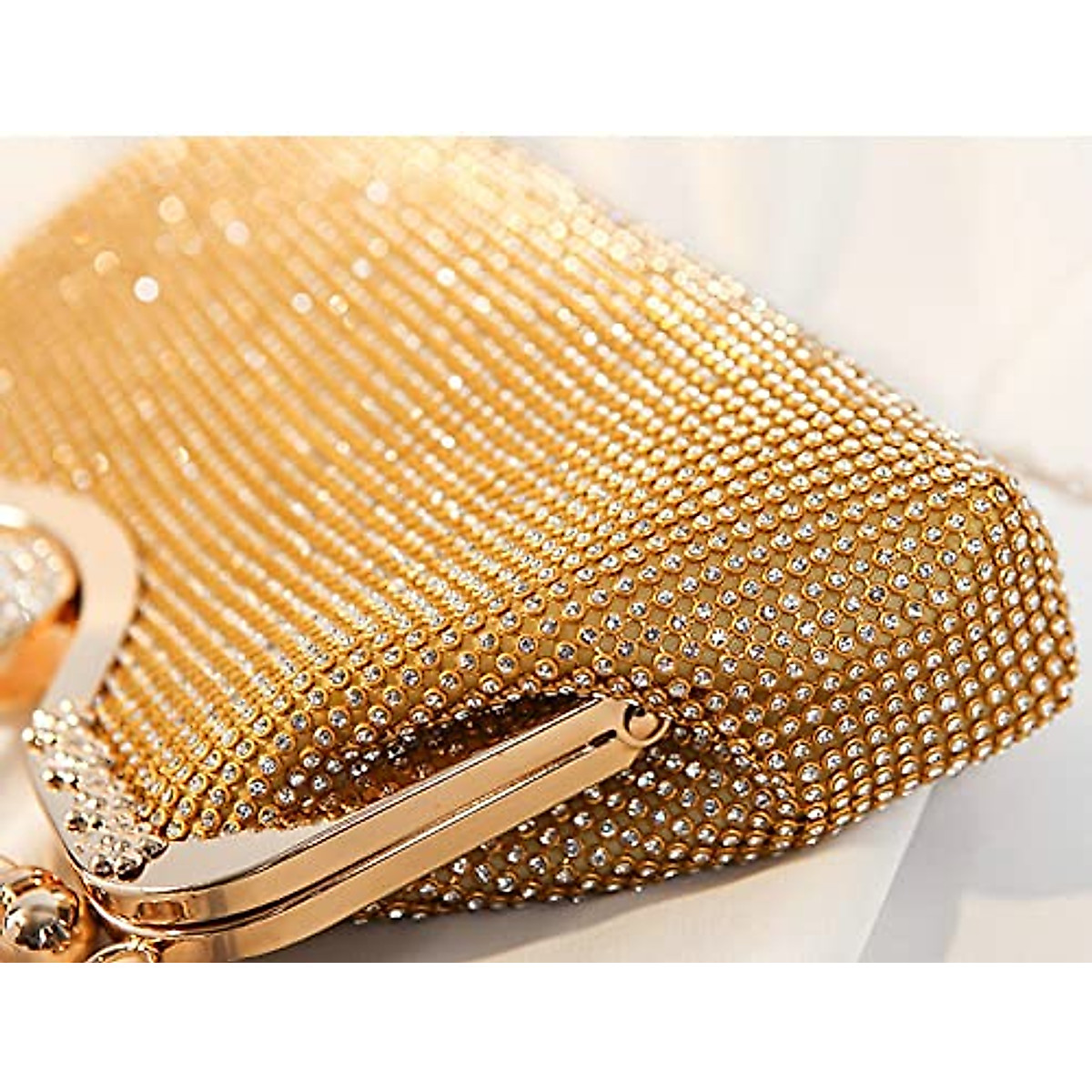 Women's Evening Clutch Purse Retro Crystal Tote Bag Wedding Party Glitter Purse Evening Handbags