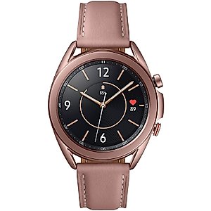 SAMSUNG Galaxy Watch 3 (41mm, GPS, Bluetooth, Unlocked LTE) Smart Watch with Advanced Health Monitoring, Fitness Tracking, and Long lasting Battery - Mystic Bronze (US Version)